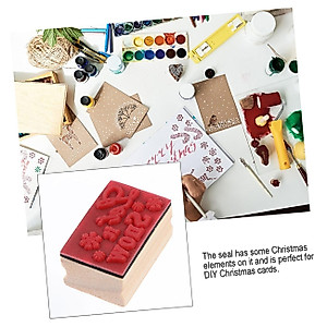 3pcs Christmas Snowflake Stamp Wooden Stamps Scrapbook Stamp Christmas Holiday Decorative Rubber Stamp Xmas Stamp Wooden Seal DIY Diary Stamp Snow Stamp self Made periodicals