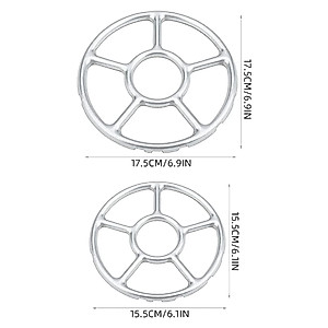 Gas Ring Trivet Galvanized Wok Ring Stove Rack: 2pcs Cooktop Range Pan Holder Stand Non Slip Gas Ring Reducer Milk Pot Support Brackets for Butter Warmer Small Saucepan Gas Stove Top Grates
