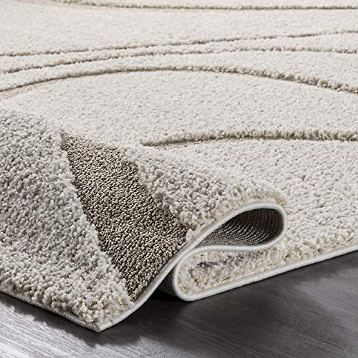nuLOOM Carolyn Modern Shag Area Rug, 8' x 11', Cream
