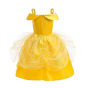 Dressy Daisy Girls' Princess Costume Fancy Dresses up Halloween Party Size 6-8 Gold