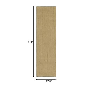 MARTHA STEWART x SAFAVIEH 2'3" x 12' Green MSR9501Y Farmhouse Sisal & Jute Runner Rug