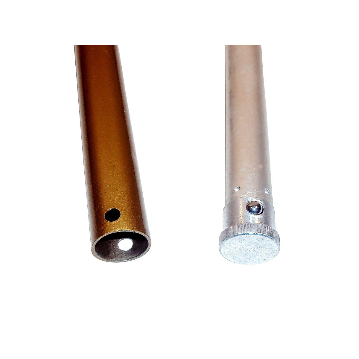 Set of 2 - Forever Candles: Refillable Tapered Pillars in Elegant Gold Finish - Complete with 12-Pack Starter Candles for Timeless Illumination