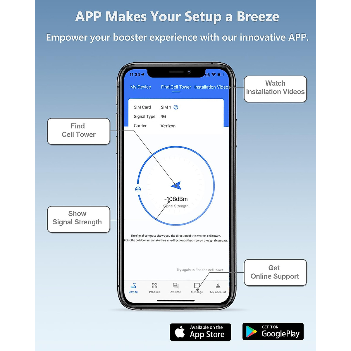 Cell Phone Signal Booster for RV | Boosts 5G 4G LTE for All U.S. Carriers - Verizon, AT&T, T-Mobile & More on Band 2, 4, 5, 12, 13 and 17 | Easy to Setup | FCC Approved