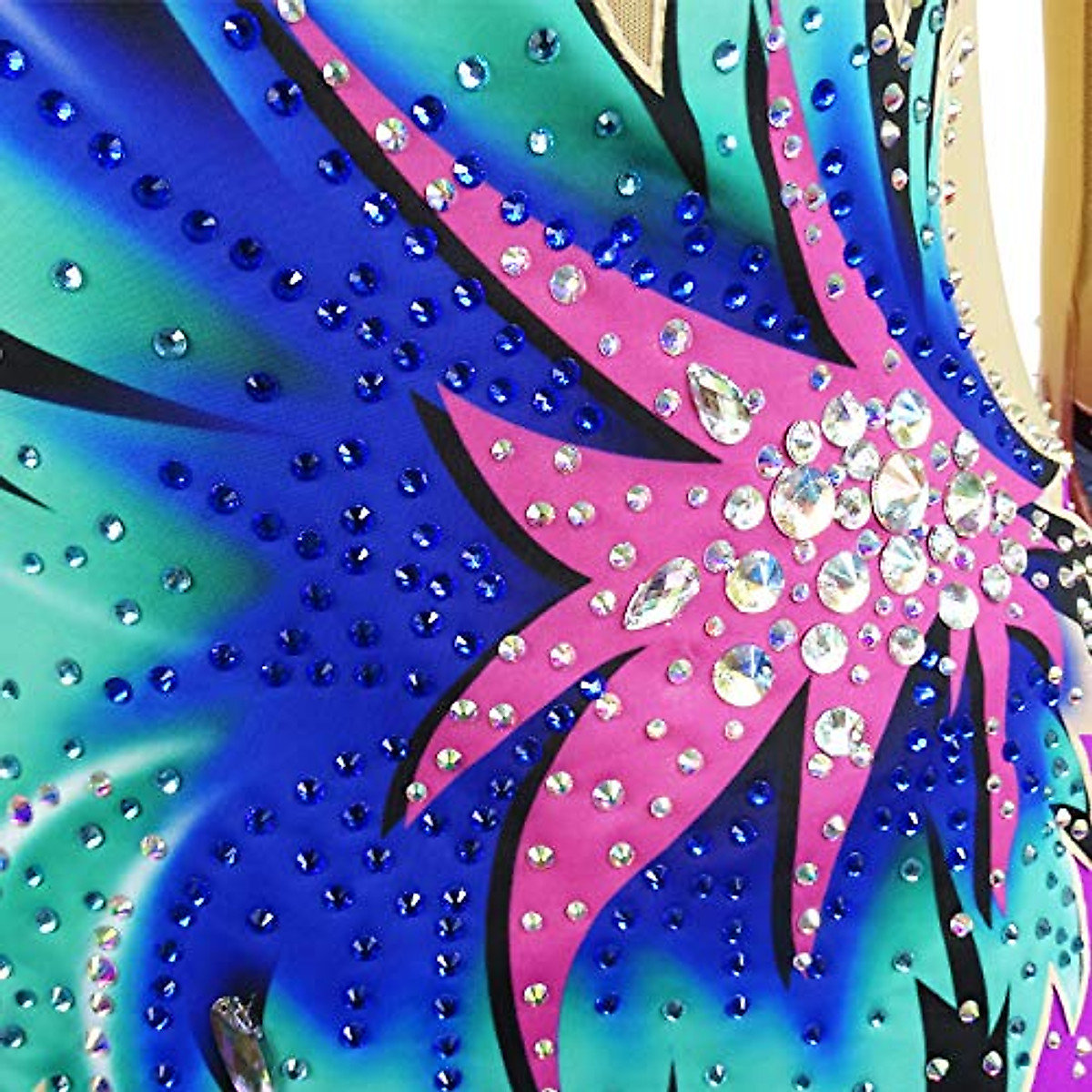 LIUHUO Rhythmic Leotards Dress Purple Girls Children Gymnastic Wear Belly Competition Performance Ballet Leotards