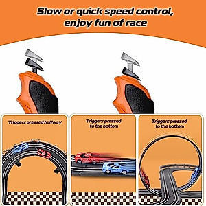 Car Toys for 3 Year Old Slot Car Race Track Toys with 4pcs Speed Cars & 22FT Dual Racing Game Lap Overpass Track - Battery or Electric Race Car Track for Boys Girls Age 4-12