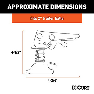 CURT 25294 Posi-Lock Coupler Replacement Latch for CURT #25101 or #25210, CLEAR ZINC