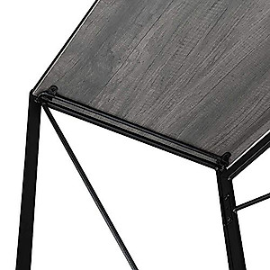 Convenience Concepts Xtra Folding Desk, Charcoal Gray/Black