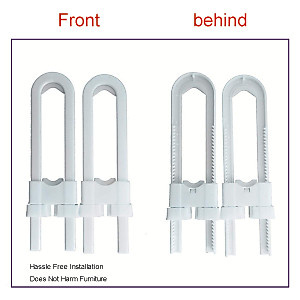 Sliding Cabinet Locks, U Shaped Baby Child Safety Locks, Baby & Child Proof Cupboard Drawer, Kitchen Cabinet Doors Knobs & Handles Baby Proofing Latch Lock 6pack