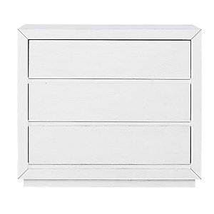 Evolur Maddox 3 Drawer Chest, Weathered White