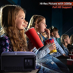 Pyle Multimedia Home Theater Projector - Portable HD 1080p LED with USB HDMI Digital Data System Projection for Entertainment Video Photo Game Full Cinema Movie in Your Laptop - PRJG98