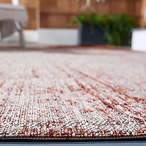 SAFAVIEH Courtyard Collection 9' x 12' Beige/Red CY8893 Indoor/ Outdoor Waterproof Easy-Cleaning Patio Backyard Mudroom Area-Rug