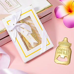 36 Pieces Bottle Opener Baby Shower Favor for Guest Rose Gold Feeding Bottle Opener Wedding Favor Baby Shower to Guest Party Favor Decoration Supplies (White,36 Pieces)