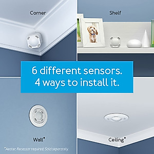 Aeotec MultiSensor 7, 6-in-1 Zwave Sensors Contains Monitor Motion, Temperature, Light, Humidity, UV, and Vibration, Z-Wave Plus, Gen7, S2, SmartStart Enabled, Compatible with Zwave Hub Smartthings