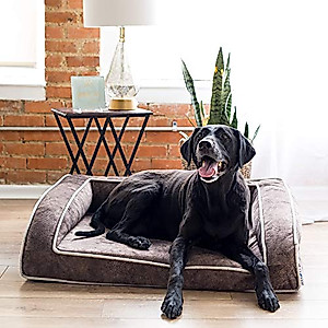 Petmate La-Z-Boy Duke Orthopedic Sofa Dog Bed, Mocha, 37" x 28"