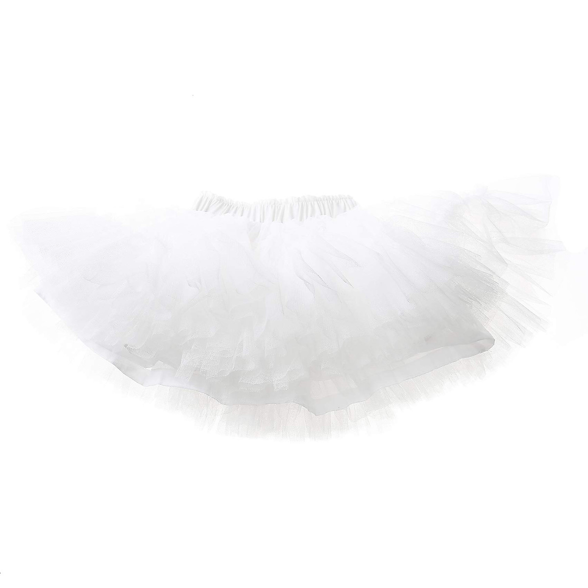 Baby Tutu Skirt Toddler Little Girls'Ballet Dance Tulle Skirt 1-10T White