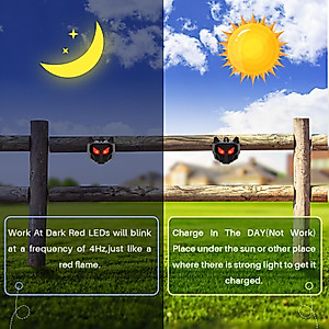 4 Pack Upgraded Racoon Repellent Outdoor,Solar Deer Repellent Devices Coyote Deterrent Predator Eyes Animal Deterrent Devices Outdoor with Predator Lights for Chicken Coop Yard Farm Garden