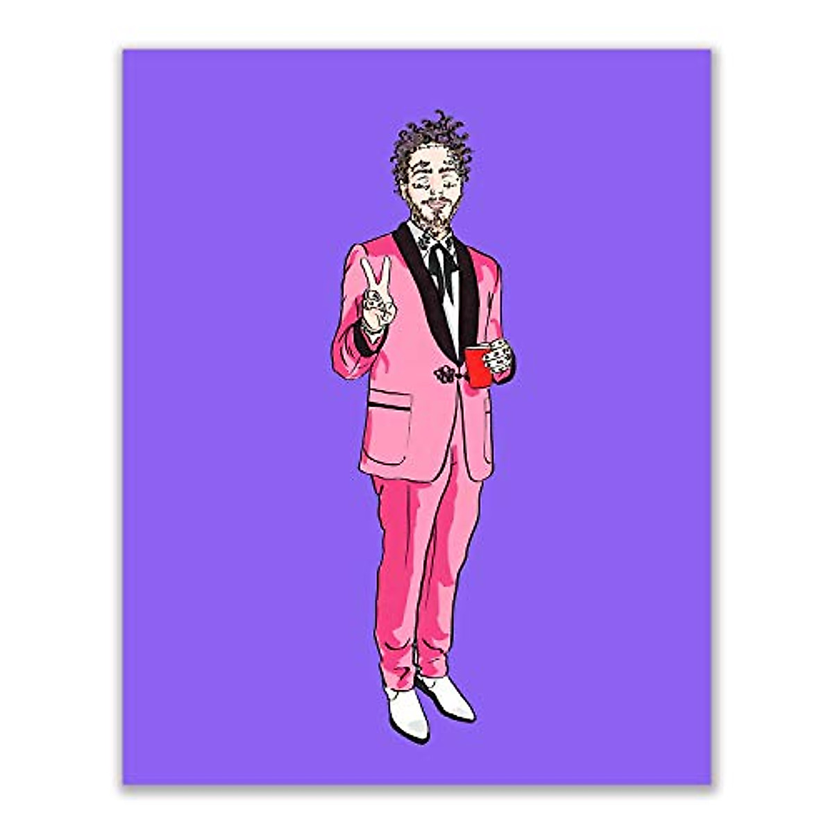 Blue River Post Malone Wall Art Decor Prints - Set Of 6 (8x10) Inch Poster Photos