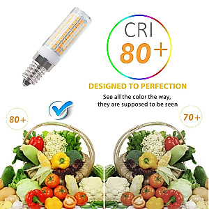 E14 LED Bulb 7W 120V European Light Bulbs Equivalent 75W Incandescent Bulb, Dimmable E14 Base for Cooker Hood Bulbs Turkish lamp Bulb, E14 Socket Light Bulb Warm White 3000K (2 Pack)