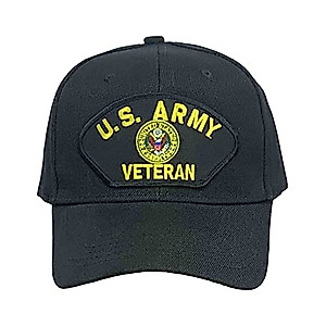 VetFriends.com US Army Official Licensed Premium Quality Veteran Hat with Embroidered Eagle Crest Patch| Army Vet Gift Military Army Baseball Cap