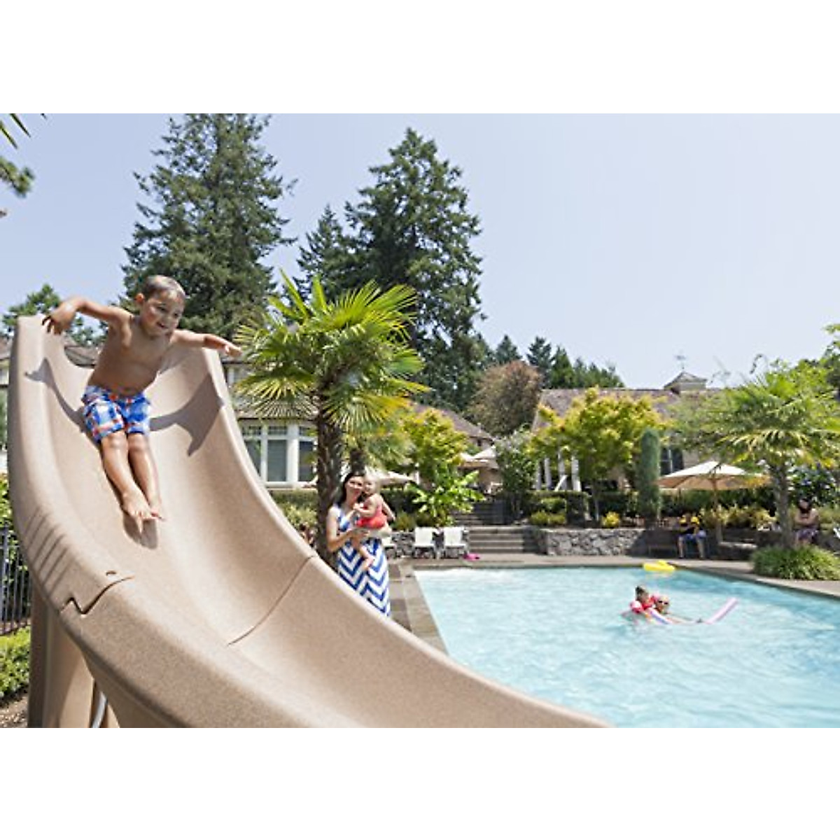 S.R. Smith 670-209-58124 Typhoon Right Curve Pool Slide, Gray Granite