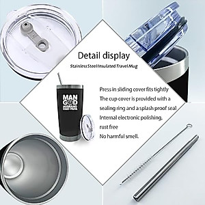 liabiliies Man of God Husband Dad papa Tumbler Coffee Tumblers 20 oz Tumbler with Lid and Straw Insulated Tumblers Stainless Steel Tumbler Funny Gifts for Men