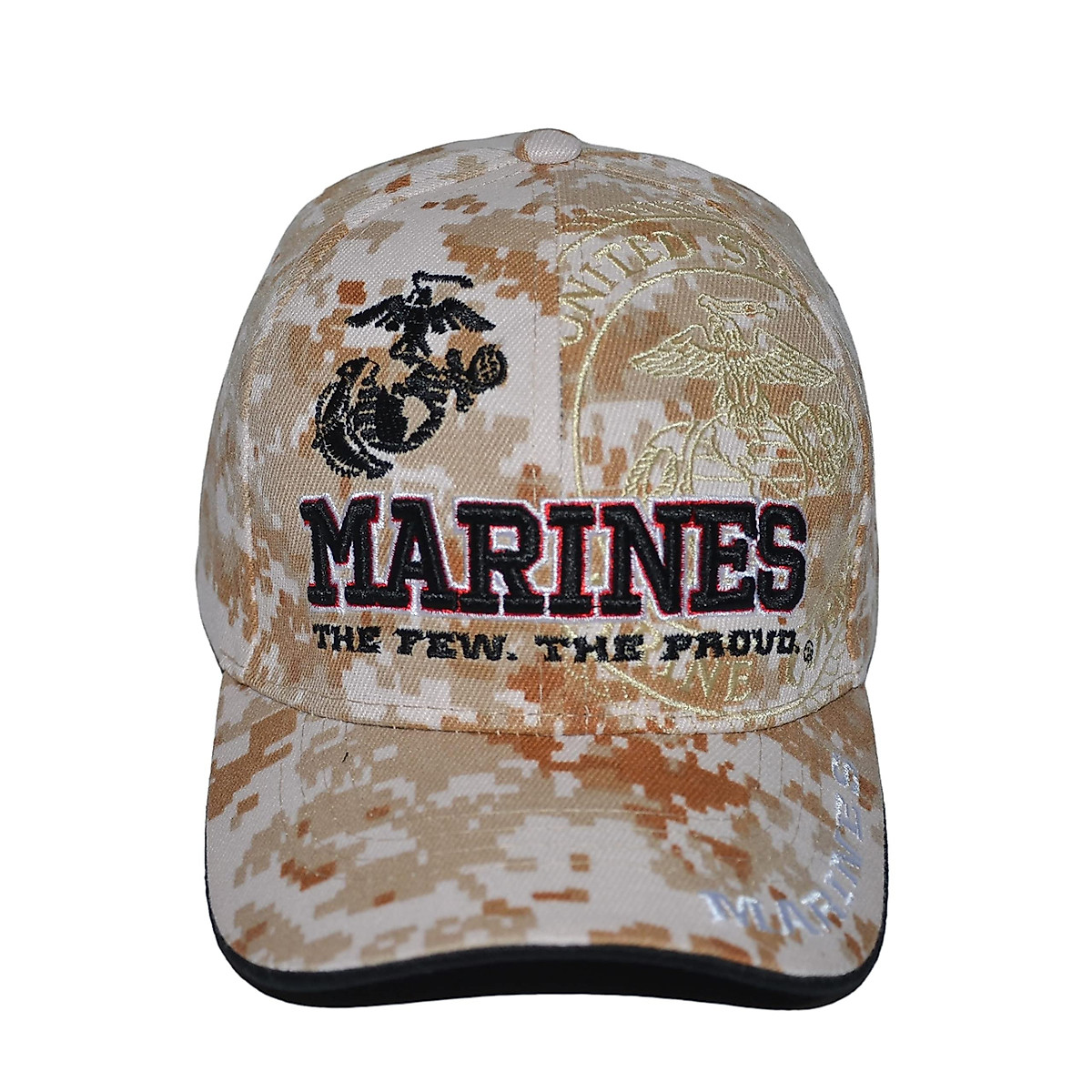 Icon Sports Group US Marine Corps Hat Officially Licensed Digital Camo Military Cap, Unisex Armed Forces Baseball Cap, One Size