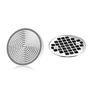 LEKEYE Shower Drain Hair Catcher/Strainer/Stainless Steel and Silicone