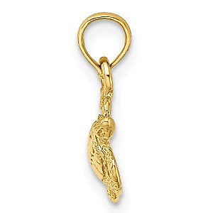 IceCarats 14K Yellow Gold Sea Turtle Necklace Charm Pendant 15mm x 11.15mm Only