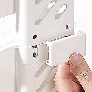 FOTABPYTI Mobile Bookshelf, Plastic Rolling Organization Shelf Practical Rotatable for Home (6 Layer)