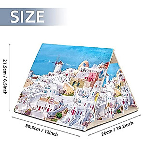 enheng Small Pet Hideout Beautiful Greek Architecture Santorini Volcano Cyclades Caldera Island Hamster House Guinea Pig Playhouse for Dwarf Rabbits Hedgehogs Chinchillas