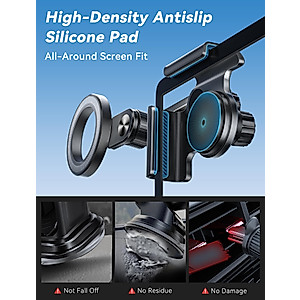 Tesla Phone Mount, for MagSafe Car Mount [Super Solid Base] Tesla Model 3/Y Phone Holder, Tesla Model 3/Y Accessories 2023, Fits for iPhone14/13/12 and Other Smart Phone