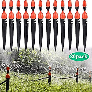 20 Drip Irrigation Adjustable Nozzle Garden Plant Watering Nozzle 360 Degree Dripper Atomizing Spray Cooling / Irrigation Equipment