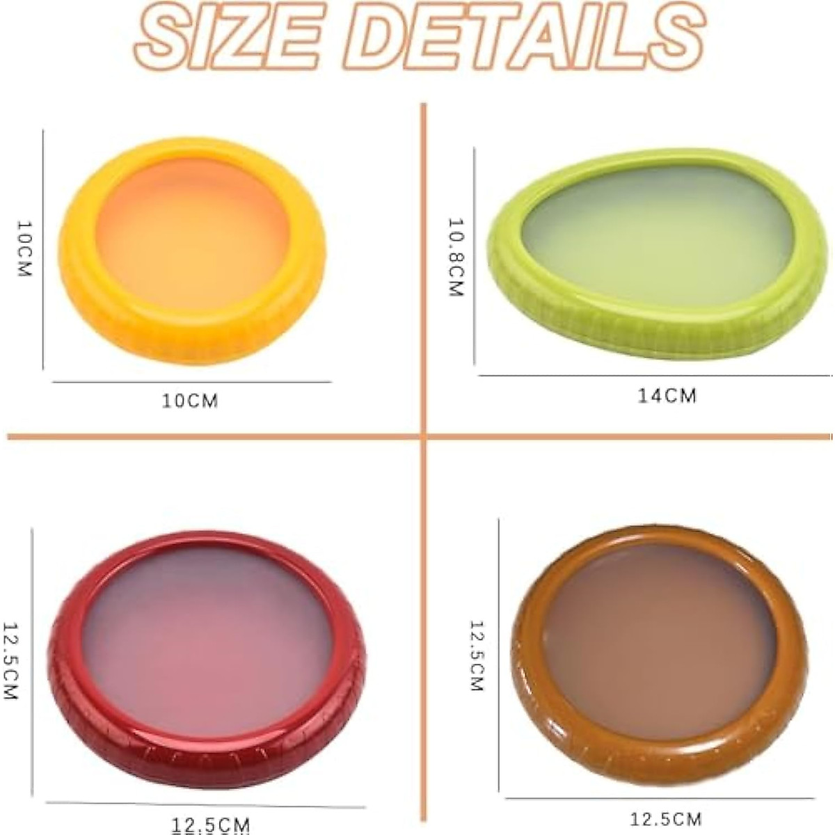 MONEBI 2024 New Silicone Fruit Storage Box,Fruit and Vegetable Anti-Oxidation Storage Box, Silicone Fruit Storage Containers For Fridge, Reusable Food Saver for Avocado Tomato Onion Lemon (4pcs)