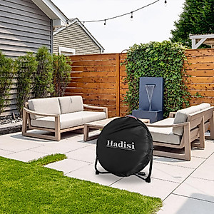 Hadisi Wall Mounted Non Oscillating Fan Cover,Suitable for 18"-20" Outdoor And Indoor Waterproof Wall Mounted Industrial Fans,Heavy-Duty 600D Oxford Cloth Waterproof And Dustproof Fan Cover,Black