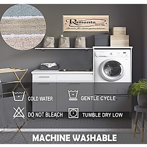 Quilted Stripe Luxury Bath Rug Set of 2, Mat Set, Soft Plush Anti-Skid Shower Rug +Toilet Mat.Quilted Rugs, Super Absorbent mats, Machine Washable Bath Mat,Size 21x32-17x24 Spa Grey-Beige