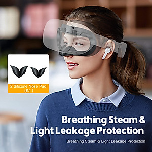 GHHKUD VR Facial Interface Bracket & Resilient Face Cover Mesh Foam Pad Replacement for Oculus Quest 2, Anti-Leakage Nose Pad, Lens Cover Removable Accessories for Oculus/Meta Quest 2 9-in-1 Sets