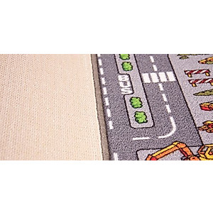 The Rug House Children's Play Village Mat Town City Roads Rug, 140cmx200cm (4ft7"x6ft7")
