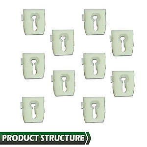 GRAND ORANGE Body Side Belt Moulding Molding Trim Clips 10pcs Compatible with Ford F100 F150 F250 F350 1973 1974 1975 1976 1977 1978 1979/Fit Ford Broncos 1978-1979