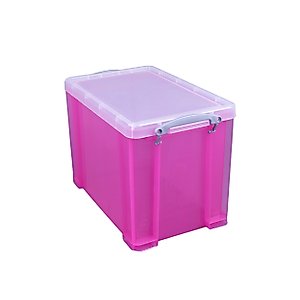 Really Useful Box 19 Litre Transparent Bright Pink