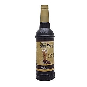 Jordan's Skinny Syrups Sugar Free Coffee Syrup, Mocha Flavor Drink Mix, Zero Calorie Flavoring for Chai Latte, Protein Shake, Food, Gluten Free, Keto Friendly, 25.4 Fl Oz, 2 Count