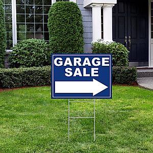 Kigley 50 Pcs Blank Yard Signs with H Stakes 24 x 18 Inch Corrugated White Plastic Yard Signs Kit Includes 50 Pcs Lawn Signs 50 Pcs Metal H Stakes 10 x 24 Inch for Campaign Business Garage Rent