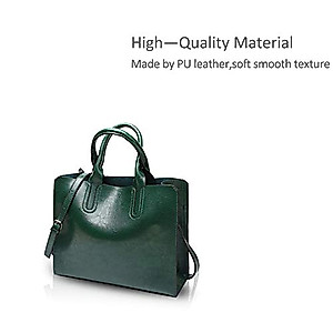 NICOLE&DORIS Tote Handbag Crossbody Bag Shoulder Bag Ladies Messenger Bag Purse PU Leather Green