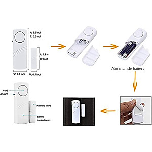 10 Pack Window Alarm Door Magnetic Sensor Alarm for Home Security System, Pool Door Alarm for Kids Safety Toddler Door Open Alarm Sensor