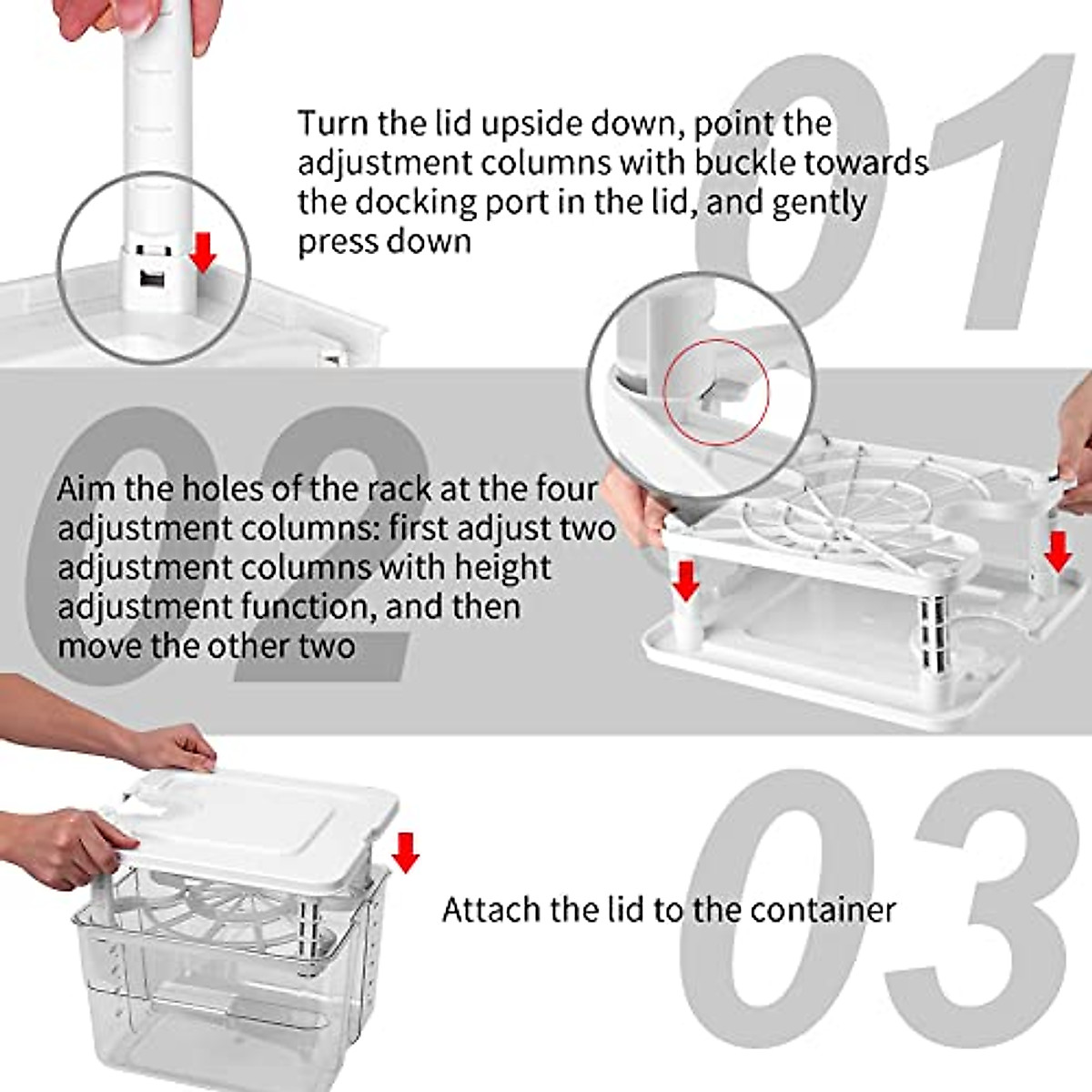 Sous Vide Container with Lid and Rack Sous Vide Containers Sous Vide Pot 12.6 Quart Slow Cooker Container Cooking Container Compatible with Most Sous Vide Cookers