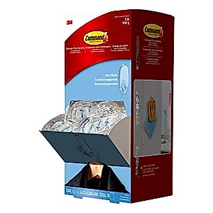 Command - Clear Hooks & Strips Plastic Medium 50 Hooks W/50 Adhesive Strips Per Carton "Product Category: Desk Accessories & Workspace Organizers/Wall & Panel Organizers"