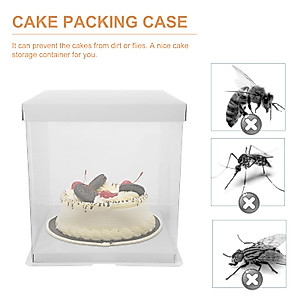 Kichvoe 5pcs Clear Cake Box 6 inch Transparent Bakery Boxes Plastic Cake Carrier with Lid Food Box Cupcake Cake Container Cake Packing Case for Wedding Birthday Christmas