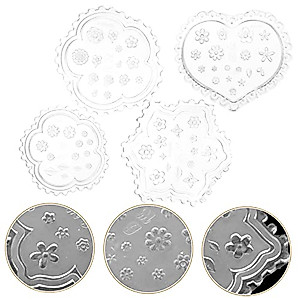 BETOOKY 4pcs 3D Carved Mold Chocolate Silicone Molds Trays Decorative Rose Stencil Mini Flowers Molds Flower Resin Molds Mini Flower Resin Mold DIY Nail Tools Decorative Molds Clay Molds