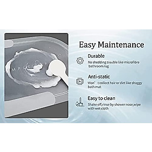 Zeeinx Bathroom Rugs Sets 2 Pieces, Super Absorbent Floor Mat Quick Drying Bathroom Mat, Thin Bathroom Rugs Washable Bathroom Mats for Bathroom,Tub(19.7"x31.5"+17.7"x59", Grey)