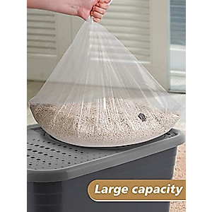 24 Pcs Litter Pan Liners Fit for Petmate Brand, Compatible with Top Entry Litter Pans Model, Durable Thickened Replacement Liner Bags for Disposal of Cat Waste