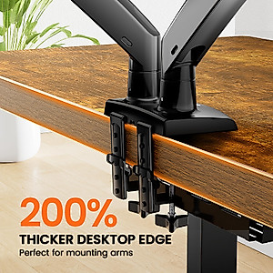 ErGear Whole Piece Standing Desk, 40x24 Inch Thick Adjustable Desk with 4 Height Memory, Electric Sit Stand Desk with Cable Management Tray, Ergonomic Desk for Home Office, Vintage Brown, EGESD72V